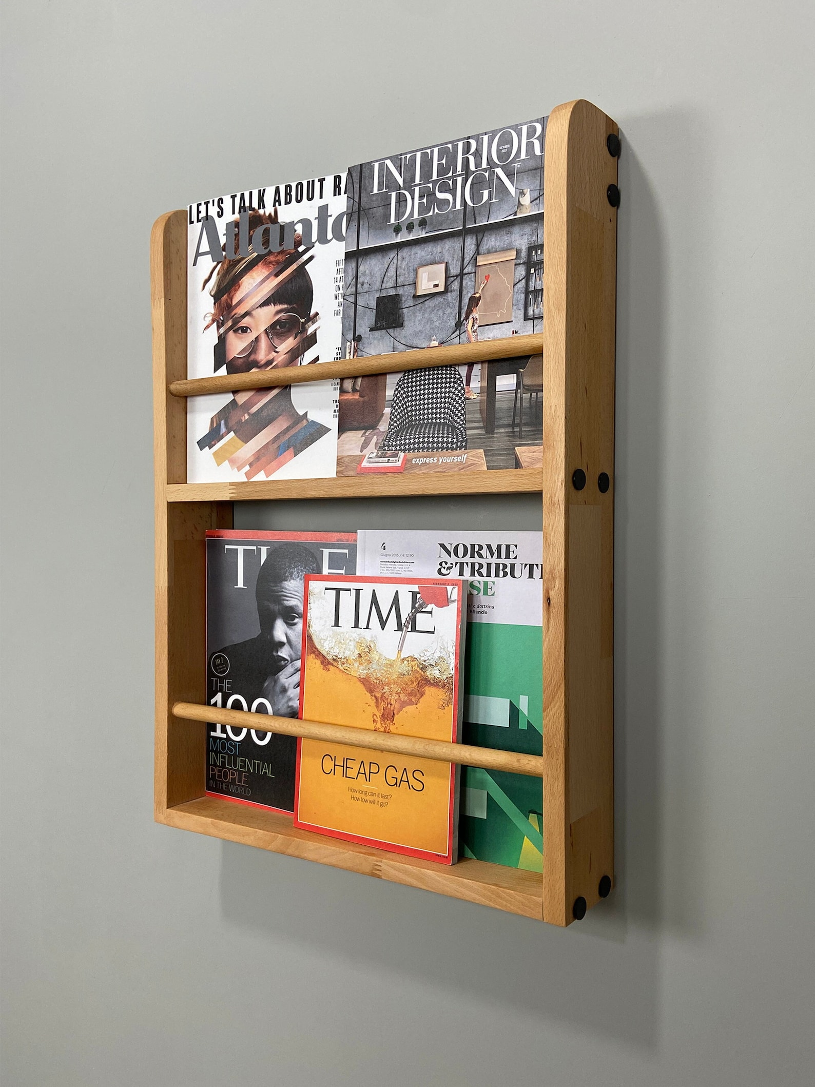 Wood Magazine Shelf Wall Mounted Magazine Rack Wall Hung - Etsy