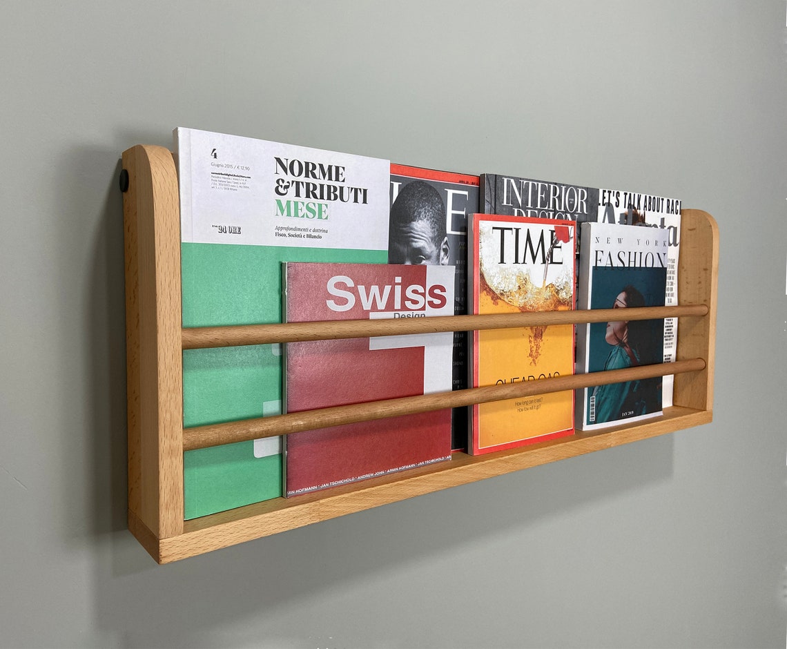 Wall Mount Magazine Holder Magazine Rack Magazine Holder - Etsy UK