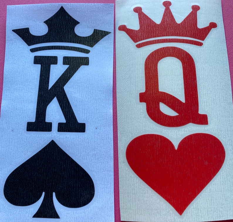 King and Queen Sticker Logo Car Vinyl Decal Fun Funny6” for Each to ...
