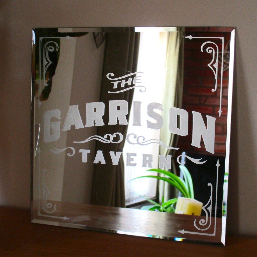 Peaky Blinders the Garrison Tavern Mirror 25cm X 25cm, Permanent Etch ...