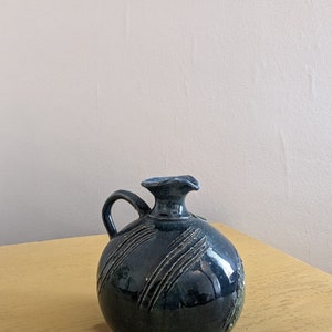 Vintage Pottery Decorative Jug Blue - Etsy