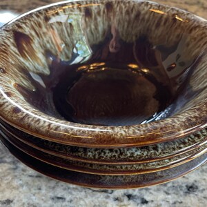 Harker Canonsburg Rawhide Plates Bowls Serving Pieces Brown Drip Glazed ...