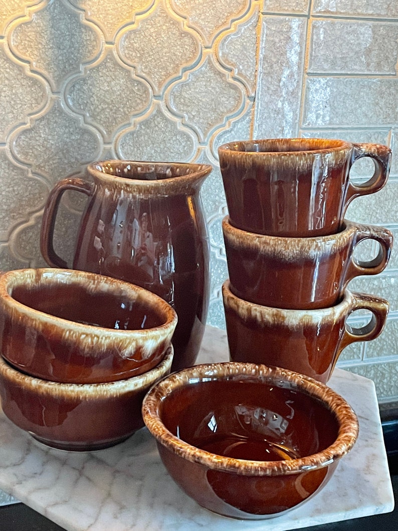 Hull Pottery - Soup Crocks, Coffee Mugs, Cereal Bowls, Pitcher, Pie ...