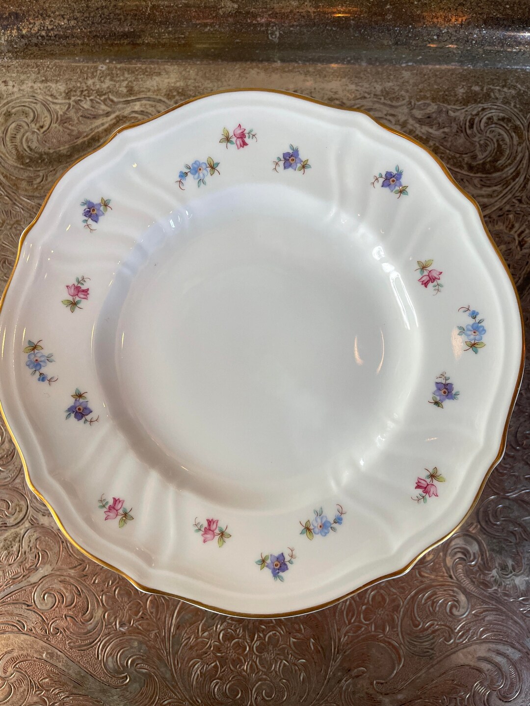 Vintage Rosenthal Parzival Plate, Floral Gold Trim, 1960s Germany - Etsy