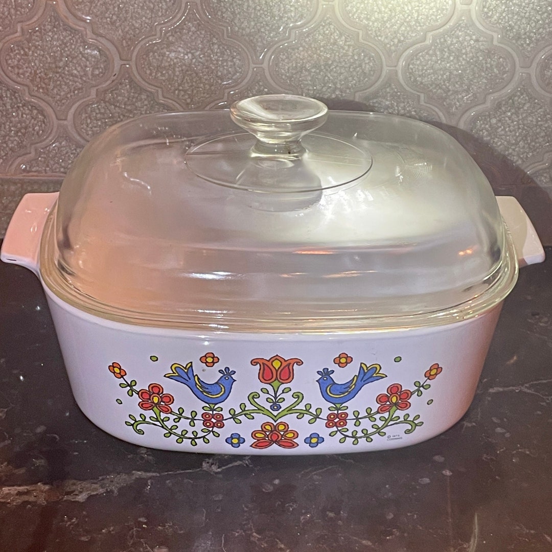Corning Ware Friendship Bluebird Large Lidded Casserole With Lid 1970 ...