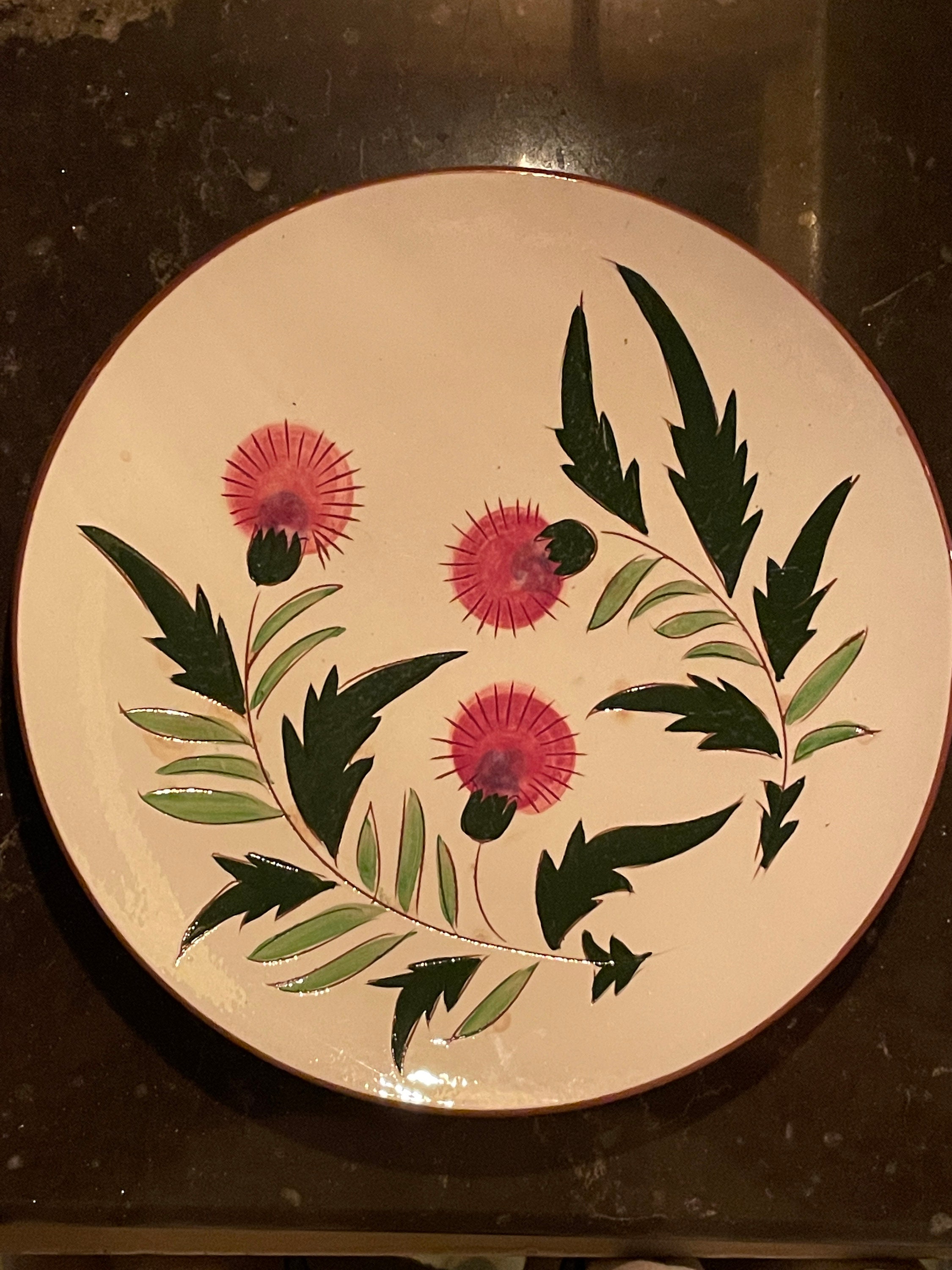 Stangl Pottery Thistle Pattern Dinner Plates Luncheon Plates Dessert ...