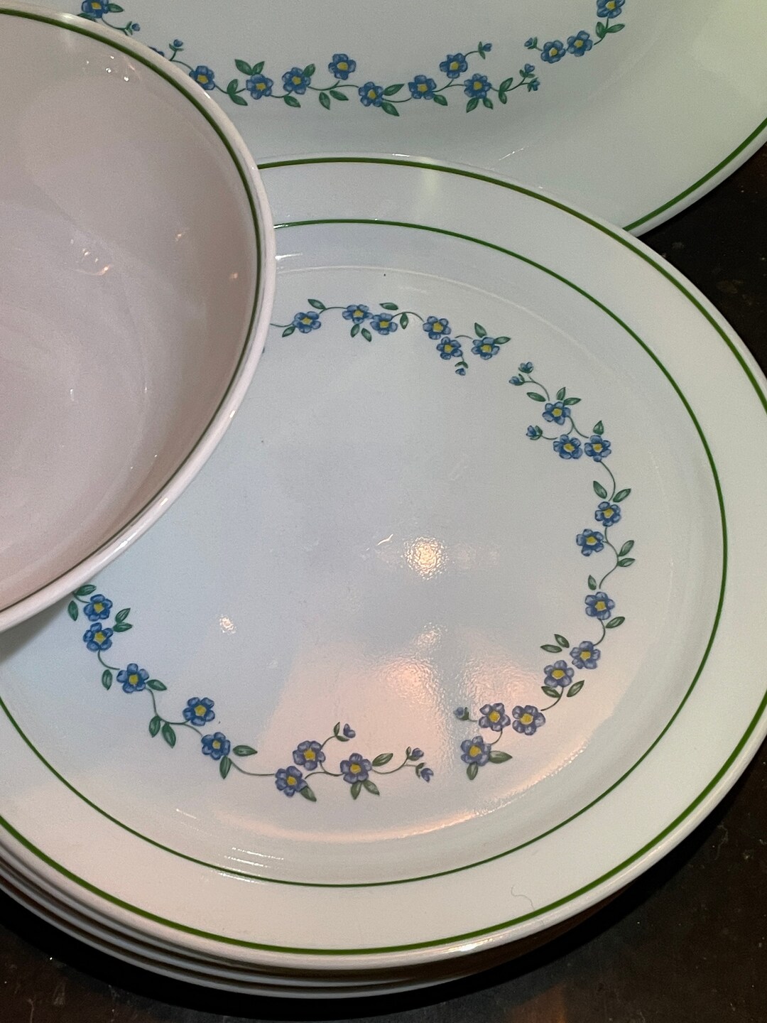 Corelle Forget Me Not Dining Pieces - Etsy