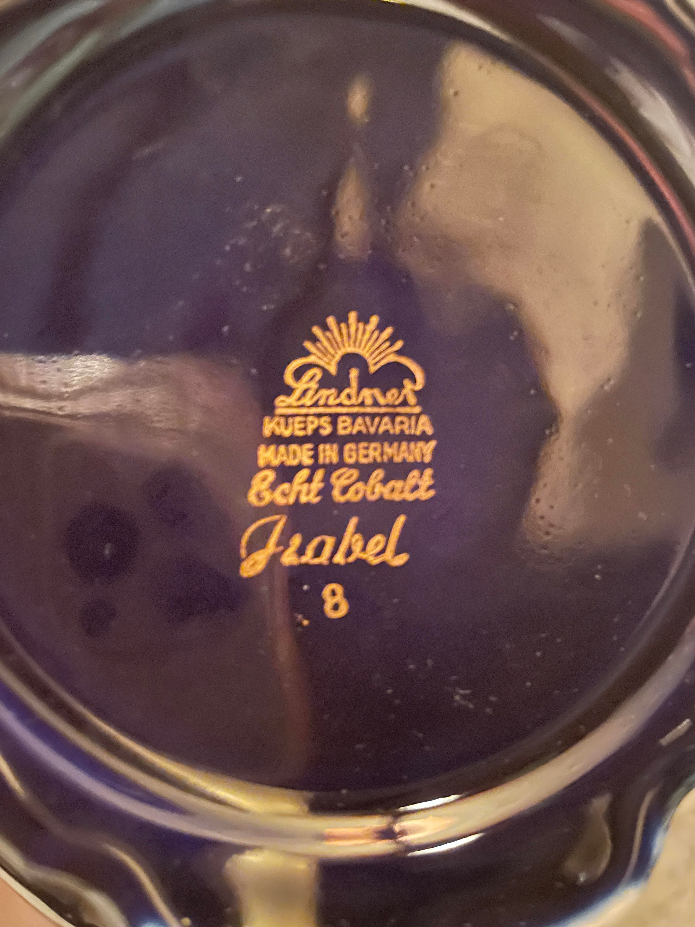 Linder Kueps Bavaria Isabel Cobalt Porcelain Bowl With 24K - Etsy