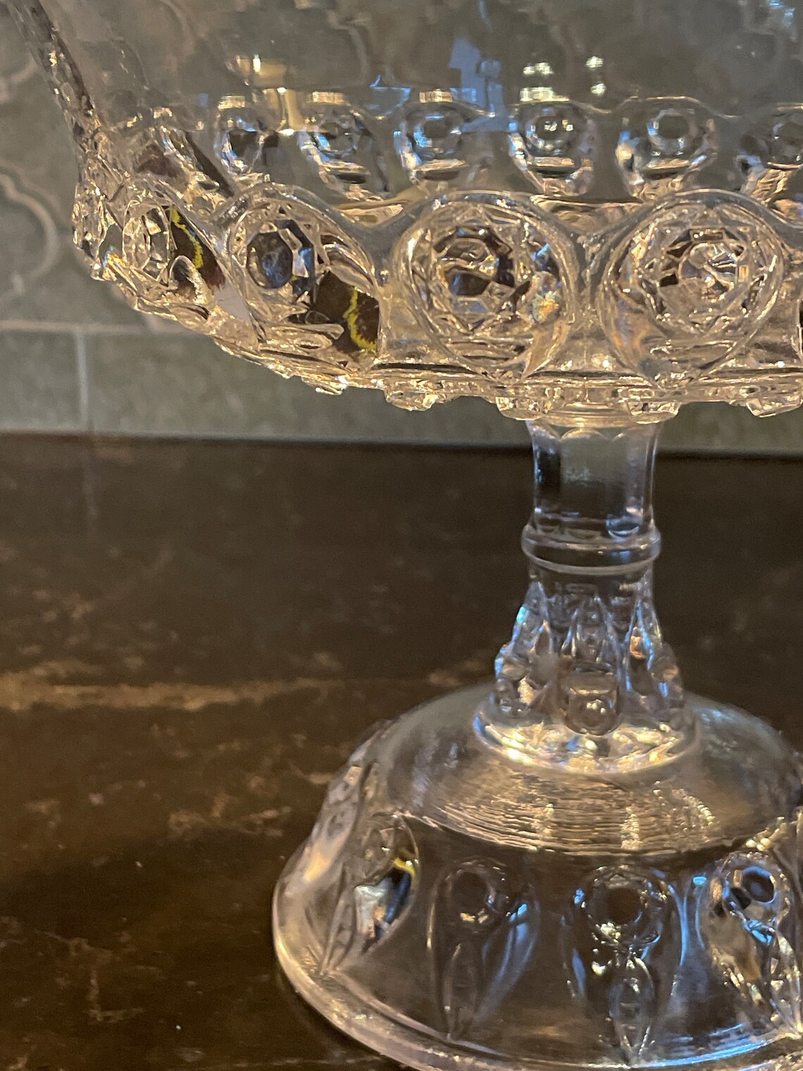 Antique EAPG Compote by Thompson Glass Company “torpedo” 1889 - Etsy