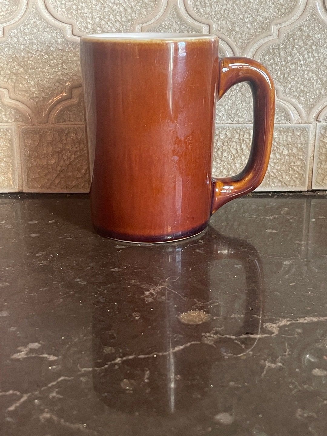 Hall China Company Heavy d Handle Brown Glaze Coffee Mug - Etsy