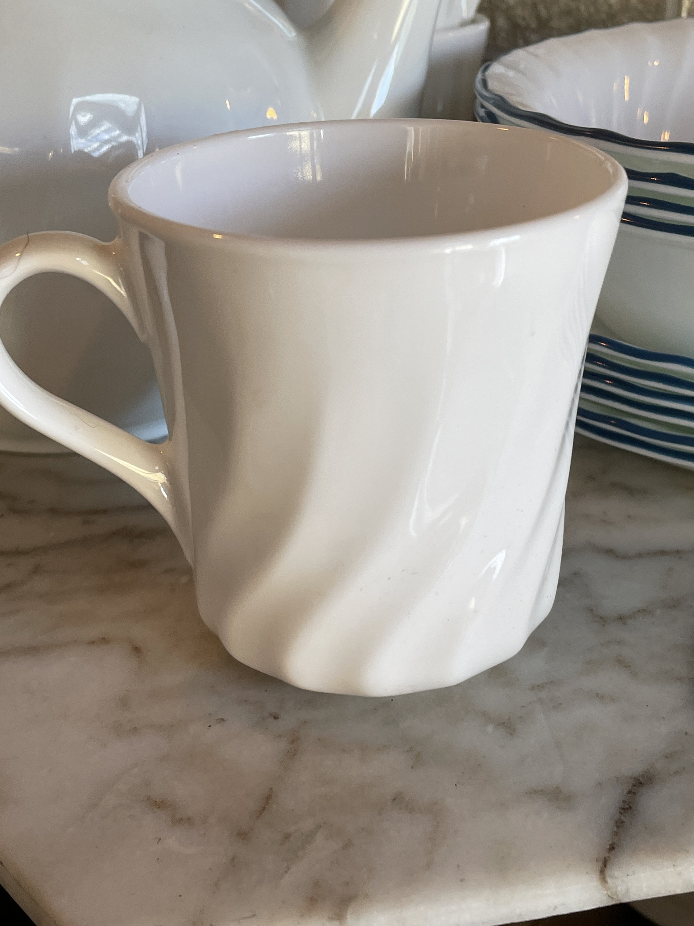 Corelle Blue Velvet Morning Blue Swirl White Pieces - Etsy