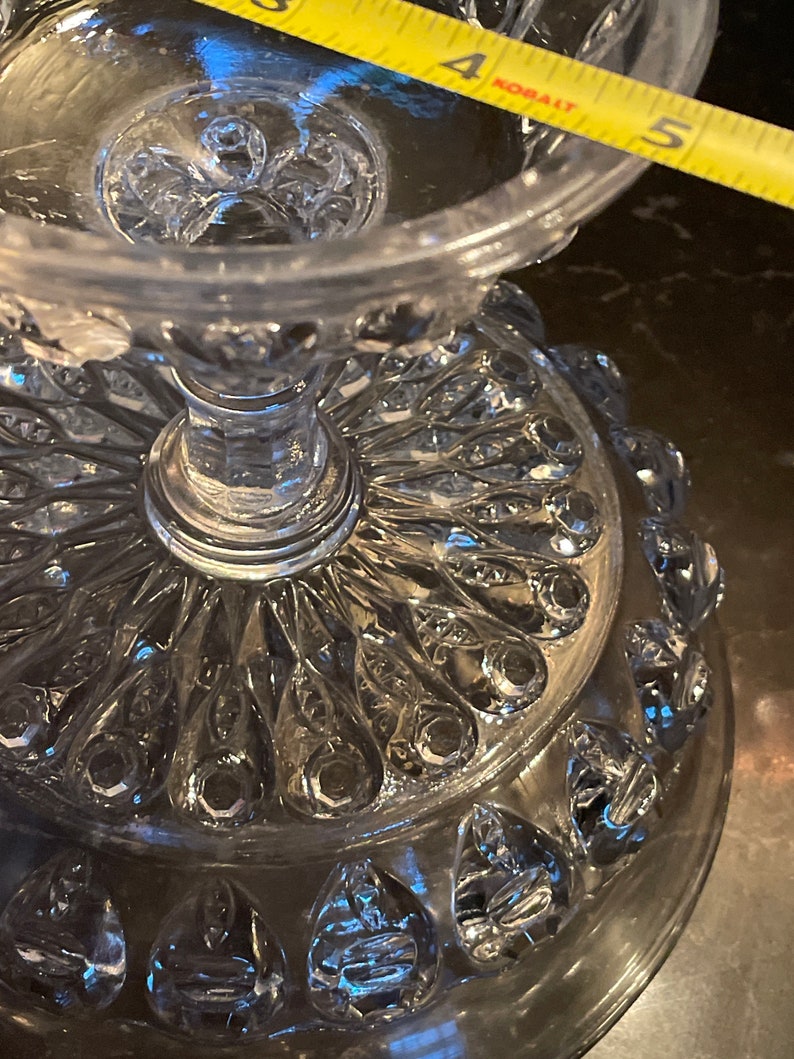 Antique EAPG Compote by Thompson Glass Company “torpedo” 1889 - Etsy