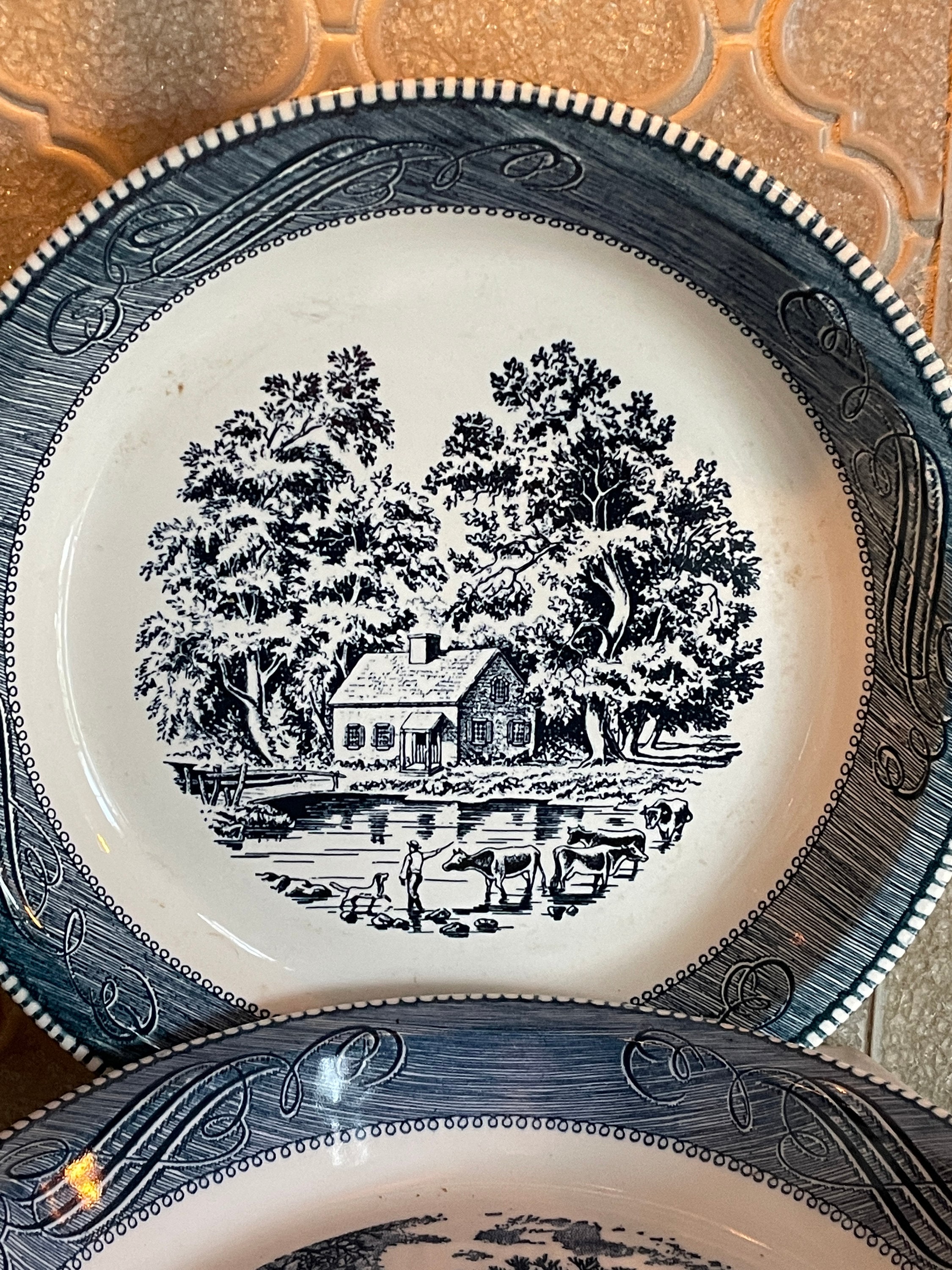 Currier and Ives Blue by ROYAL (USA) Dining and Serving Pieces - Etsy
