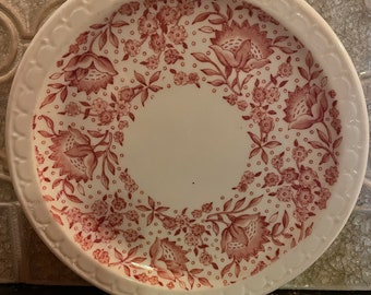 Syracuse Carefree China Mayflower Dinner Plates Red Flowers Set of Four ...