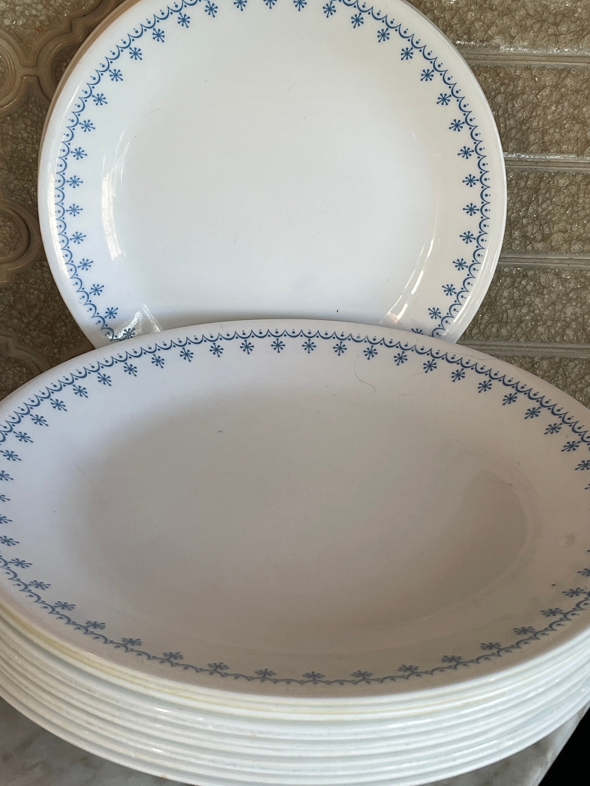 Corelle Snowflake Garland Blue Dinnerware Pieces - Etsy