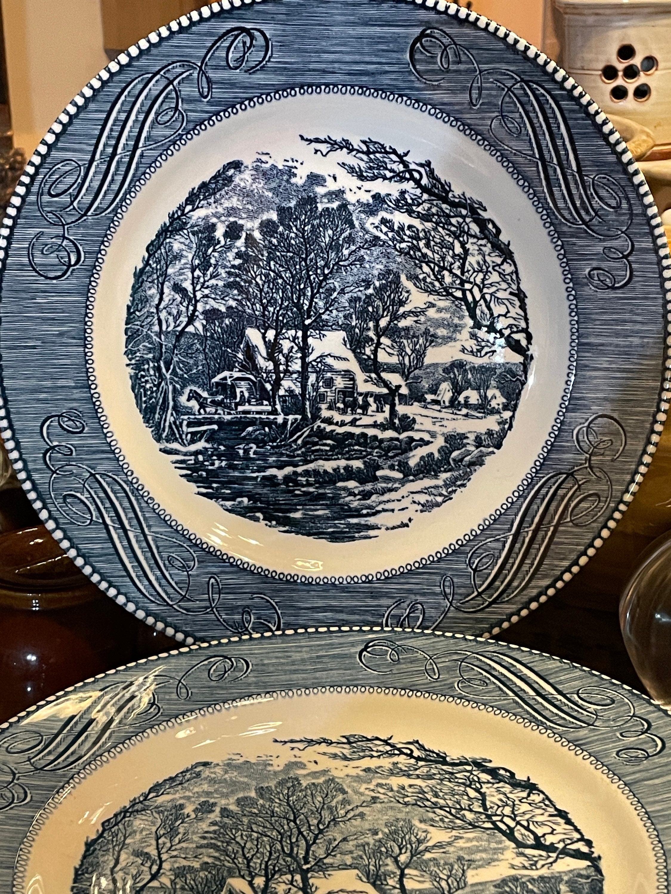 Currier and Ives Blue by ROYAL (USA) Dining and Serving Pieces - Etsy