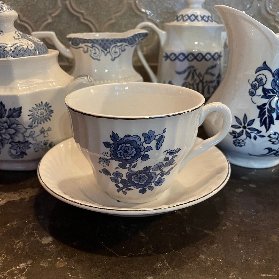 Enoch Wedgwood Royal Blue Ironstone Platinum Trimmed Blue - Etsy
