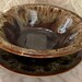 Harker Canonsburg Rawhide Plates Cereal Bowls Serving Pieces Brown Drip ...