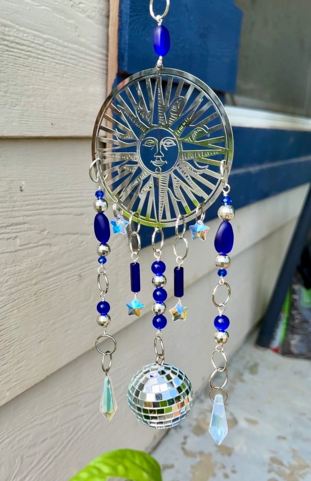 Silver, Vintage Sun Catcher, Handmade, Hippy, Celestial, Garden ...