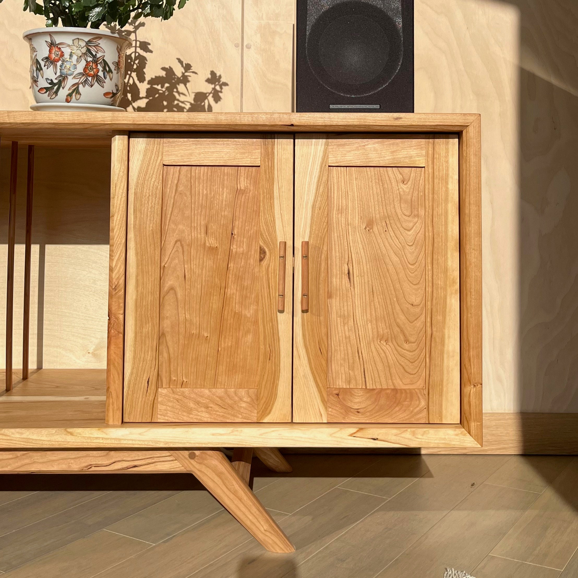 Bespoke Mid-century Record Player Cabinet, Vinyl & Media Storage. Solid ...