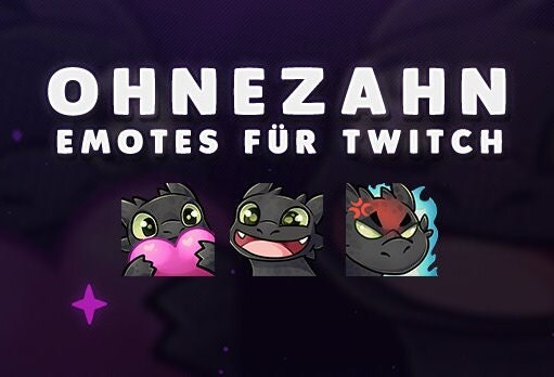 Twitch Emotes Ohnezahn / Toothless Emotes | Etsy Hong Kong
