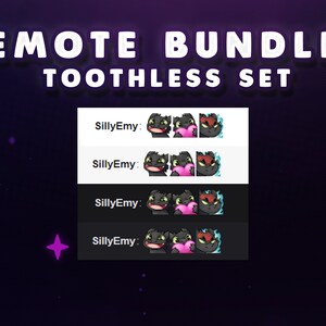 Twitch Emotes Ohnezahn / Toothless Emotes - Etsy Australia