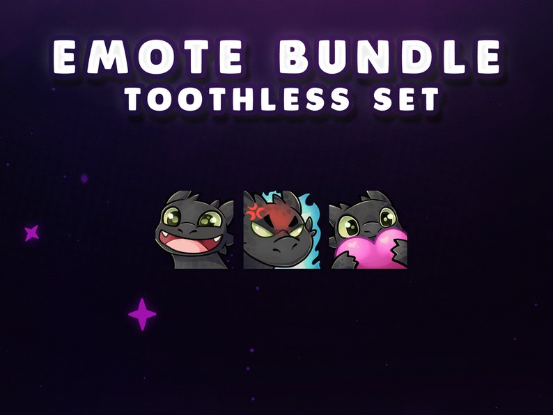 Twitch Emotes Ohnezahn / Toothless Emotes - Etsy
