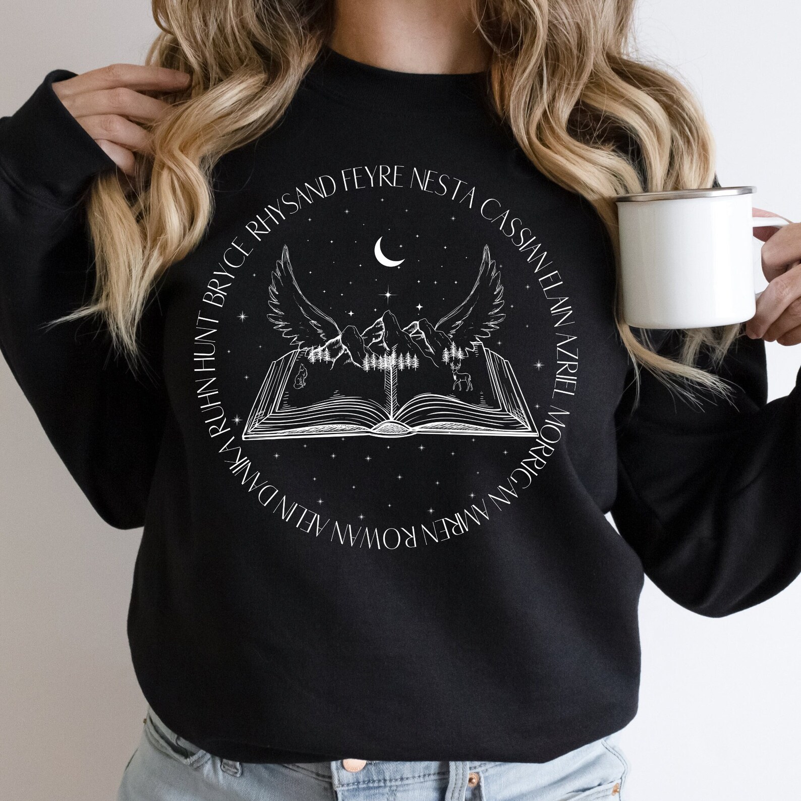 SJM Universe Character Sweatshirt Throne of Glass, ACOTAR Crescent City ...