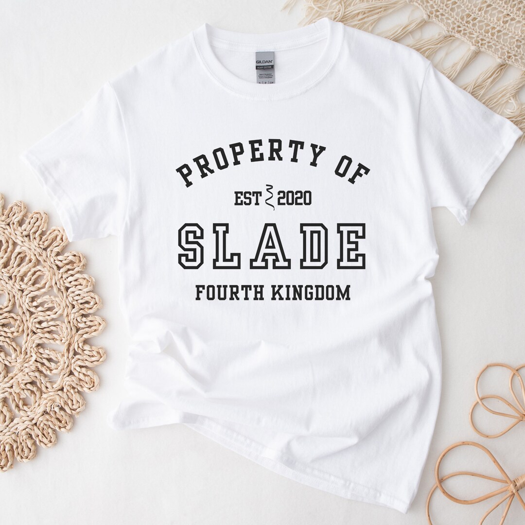 Plated Prisoner Property of Slade Collegiate White T-shirt Commander ...