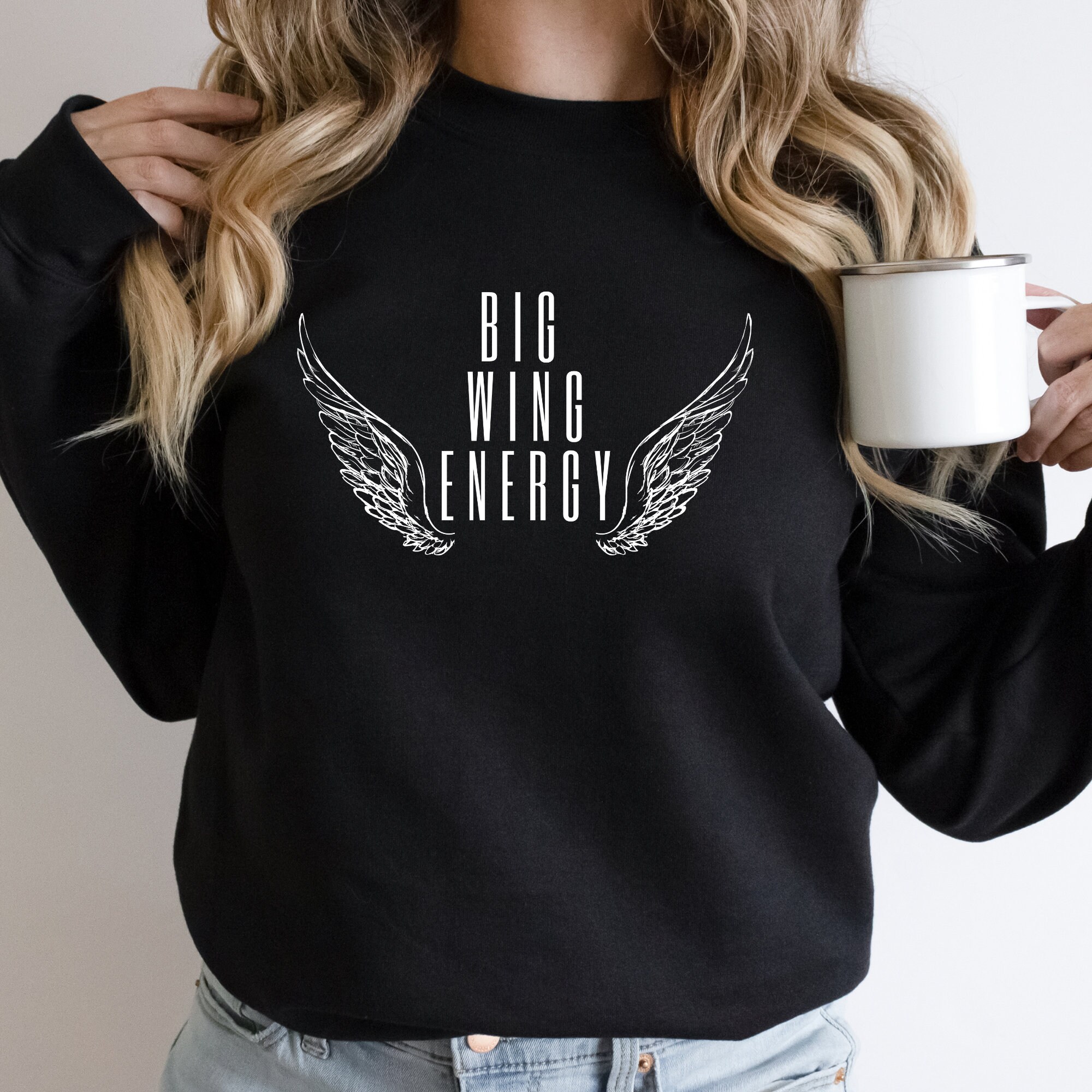 ACOTAR Big Wing Energy Velaris Rhysand Feyre Sweatshirt White Print ...