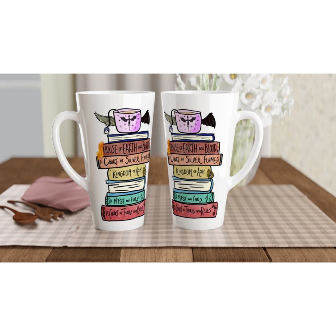 SJM Books Hand Drawn Mug Cup Sarah J Maas Court of Thorns & Roses ...