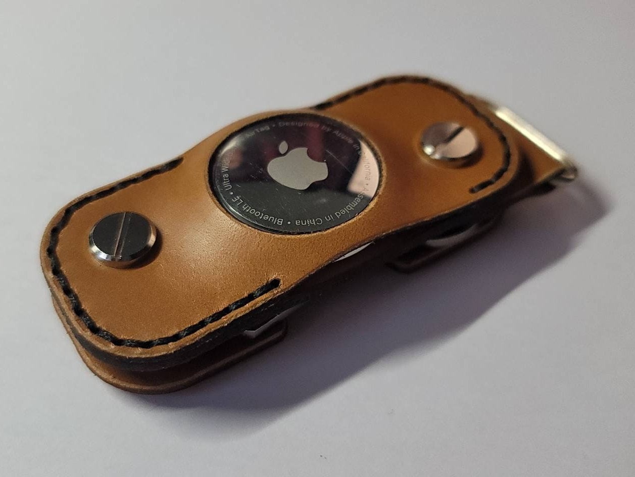 Leather Apple AirTag & Key Holder/ Keyring / Keychain / Key Organiser ...