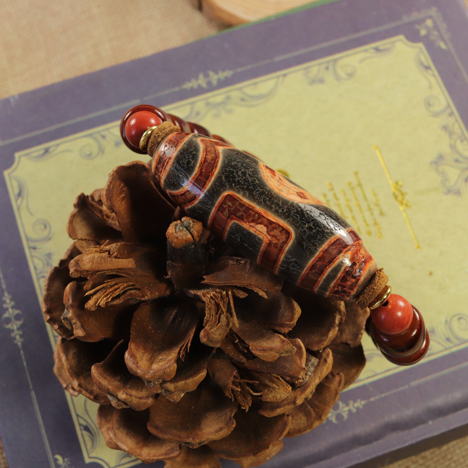 Tibetan Four Buddha Activity Amulet Dzi Bead Bracelet - Etsy