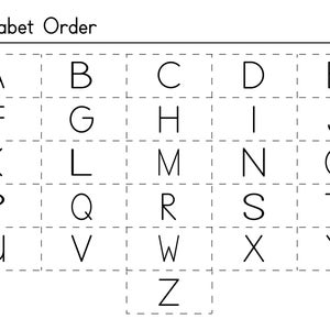 10printable ABC Order Work Mats/worksheets. Preschool-kindergarten ...