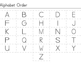 6 Printable ABC Order Work Mats/worksheets. Preschool-kindergarten ...
