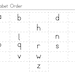 10printable ABC Order Work Mats/worksheets. Preschool-kindergarten ...