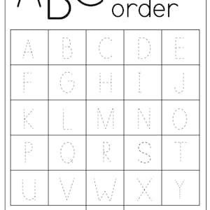 6 Printable ABC Order Work Mats/worksheets. Preschool-kindergarten ...