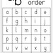 6 Printable ABC Order Work Mats/worksheets. Preschool-kindergarten ...