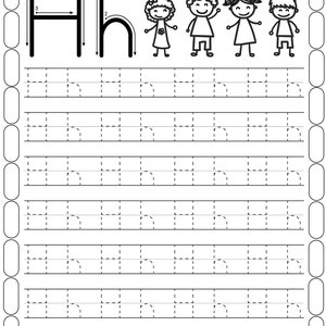 Alphabet Tracing Worksheets: Uppercase Handwriting (PDF) - Etsy