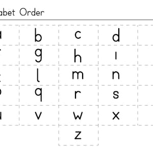 10printable ABC Order Work Mats/worksheets. Preschool-kindergarten ...