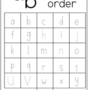 6 Printable ABC Order Work Mats/worksheets. Preschool-kindergarten ...