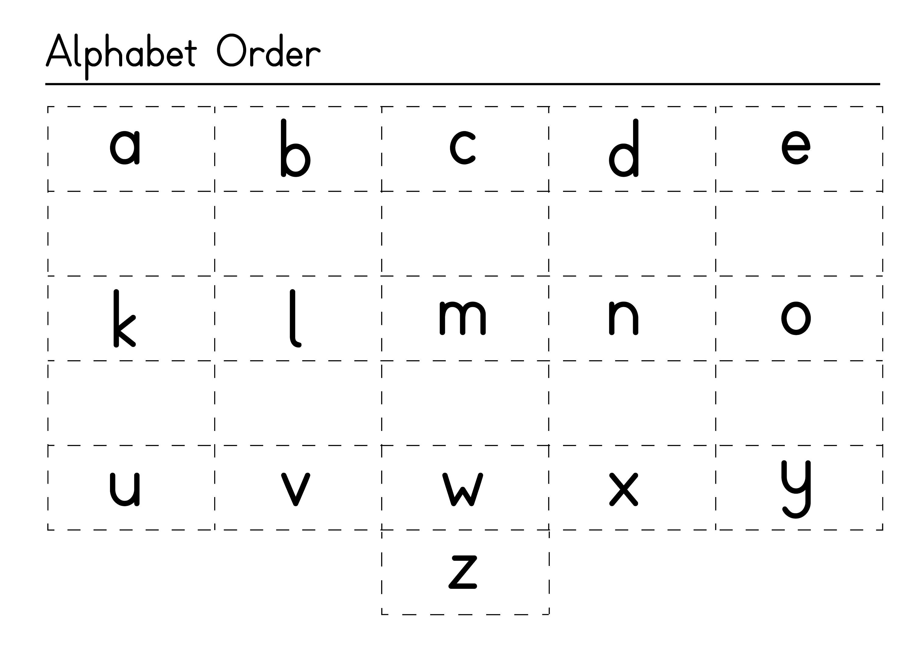 10printable ABC Order Work Mats/worksheets. Preschool-kindergarten ...