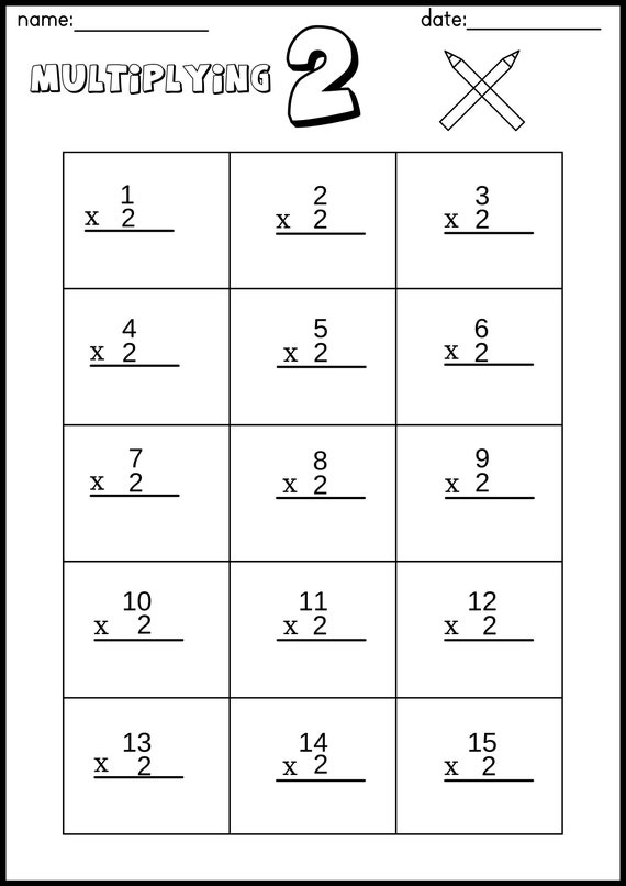 Hoja De Trabajo De Matemáticas Multiplicación Hojas De Trabajo De