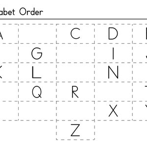 10printable ABC Order Work Mats/worksheets. Preschool-kindergarten ...