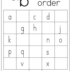 6 Printable ABC Order Work Mats/worksheets. Preschool-kindergarten ...