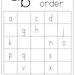 6 Printable ABC Order Work Mats/worksheets. Preschool-kindergarten ...