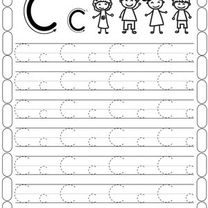 Alphabet Tracing Worksheets: Uppercase Handwriting (PDF) - Etsy
