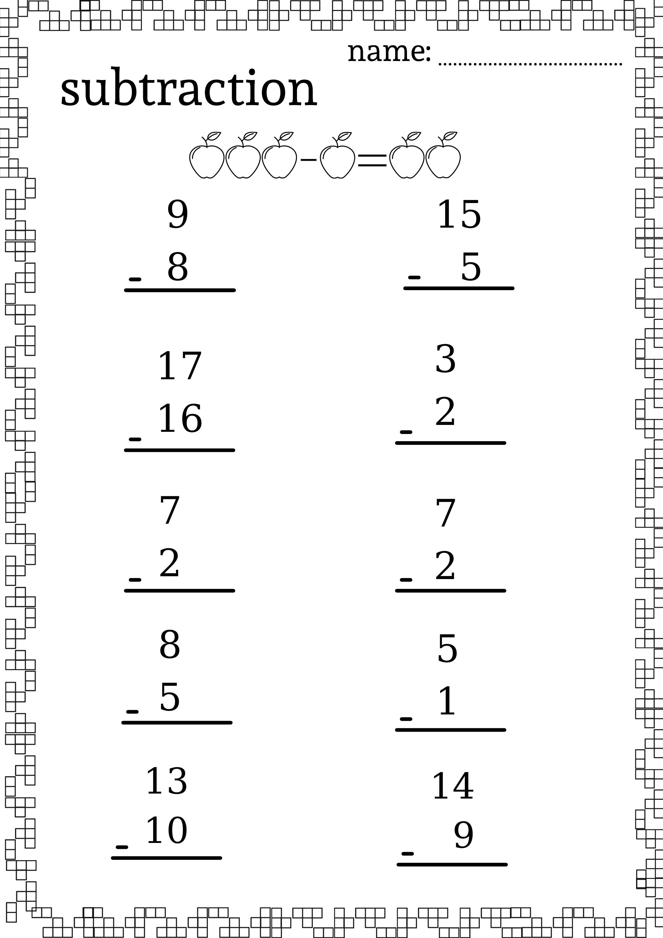 10 Pages Printable Mats /digital Home Work/math Worksheet. - Etsy