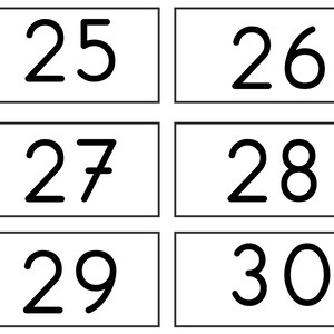 1-100 Numbers Printable Flash Card - Etsy