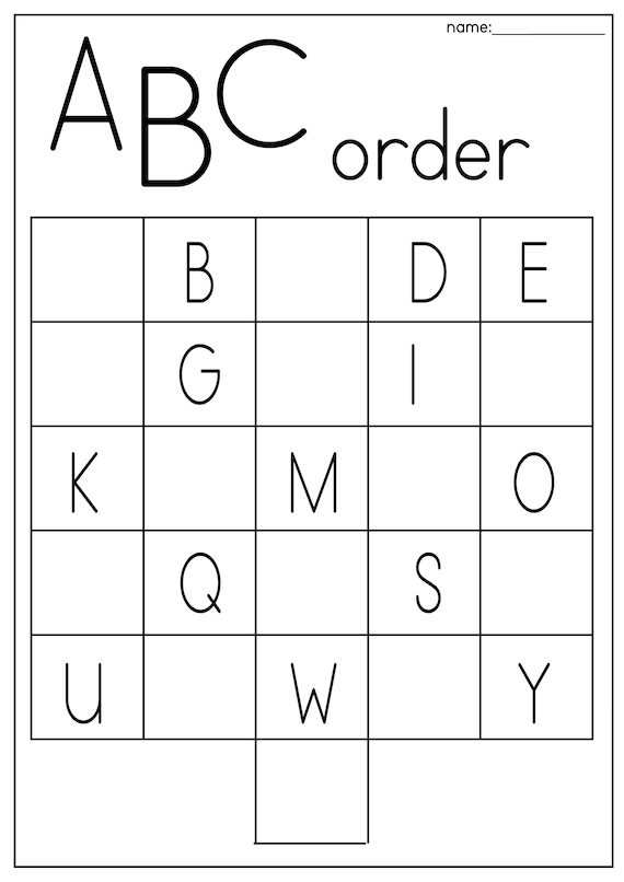 Abc Order Worksheets Free Printable Halloween ABC Order Worksheets